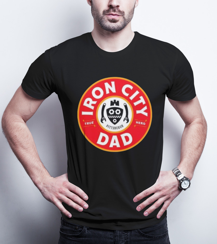 Iron City Dad Pittsburgh True Hero Circle T-Shirt