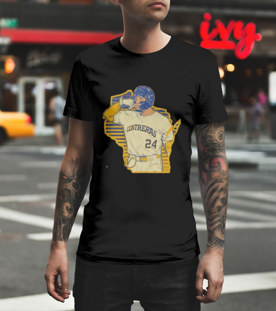 William Contreras Number 24 Milwaukee Baseball Player Original T-Shirt