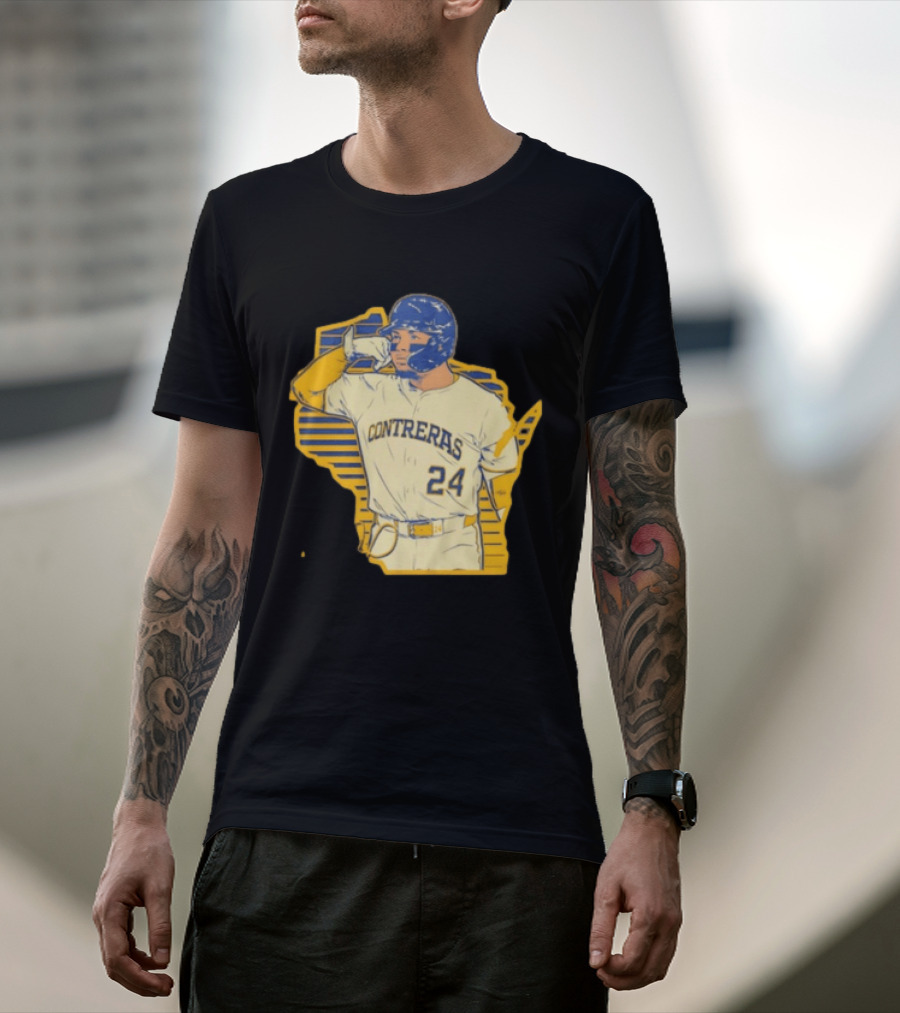 William Contreras Number 24 Milwaukee Baseball Player Original T-Shirt
