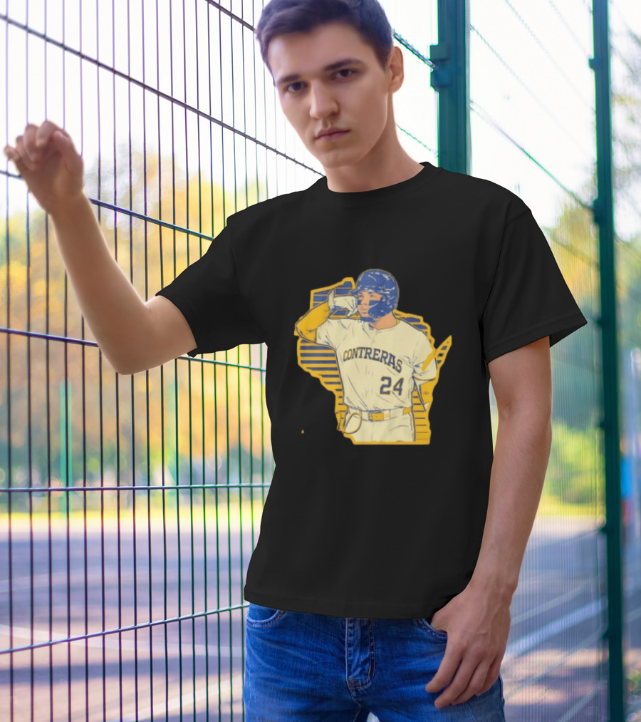 William Contreras Number 24 Milwaukee Baseball Player Original T-Shirt