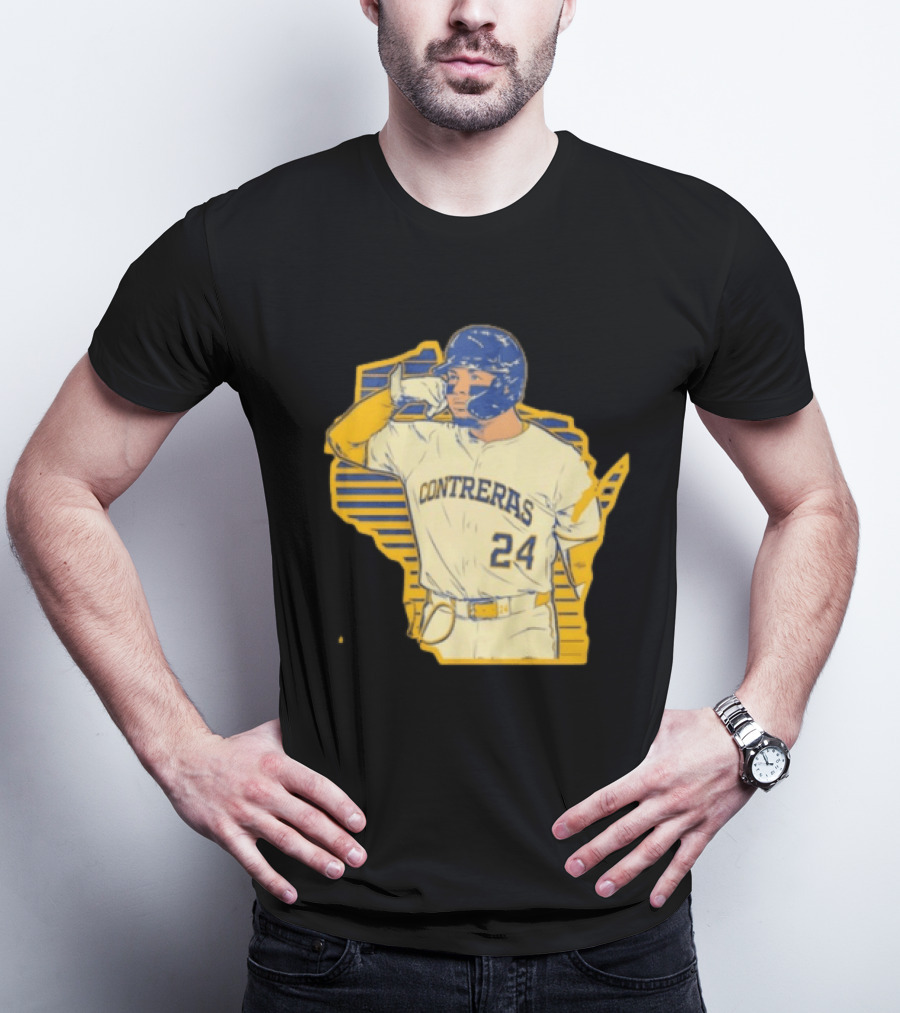 William Contreras Number 24 Milwaukee Baseball Player Original T-Shirt