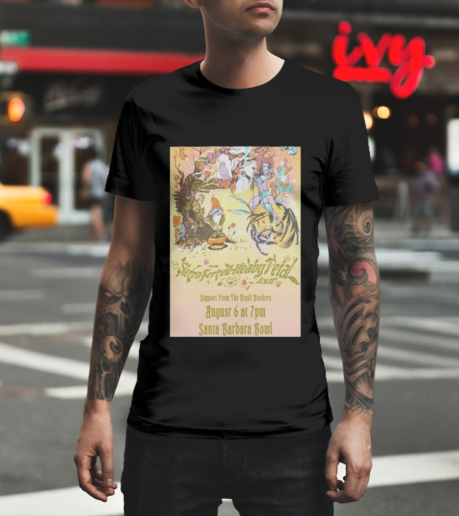Sierra Ferrell Heavy Petal Tour Brudi Brothers Support August 6 Santa Barbara Bowl T-Shirt