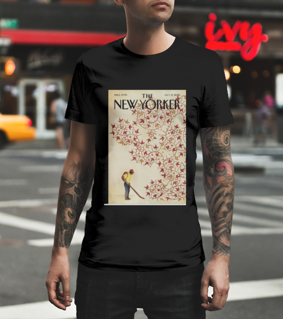 The New Yorker October 13 2025 Brian Stauffer Winds Of Change Vintage Cover T-Shirt