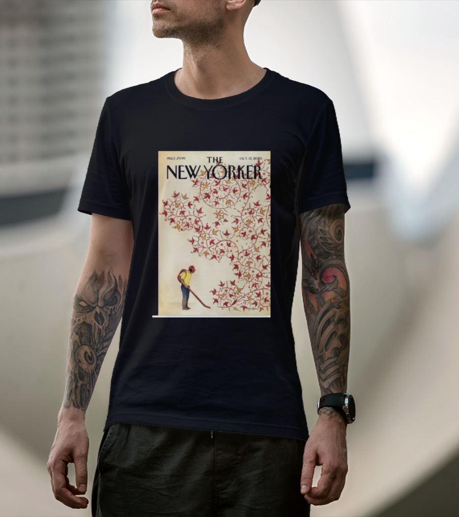 The New Yorker October 13 2025 Brian Stauffer Winds Of Change Vintage Cover T-Shirt