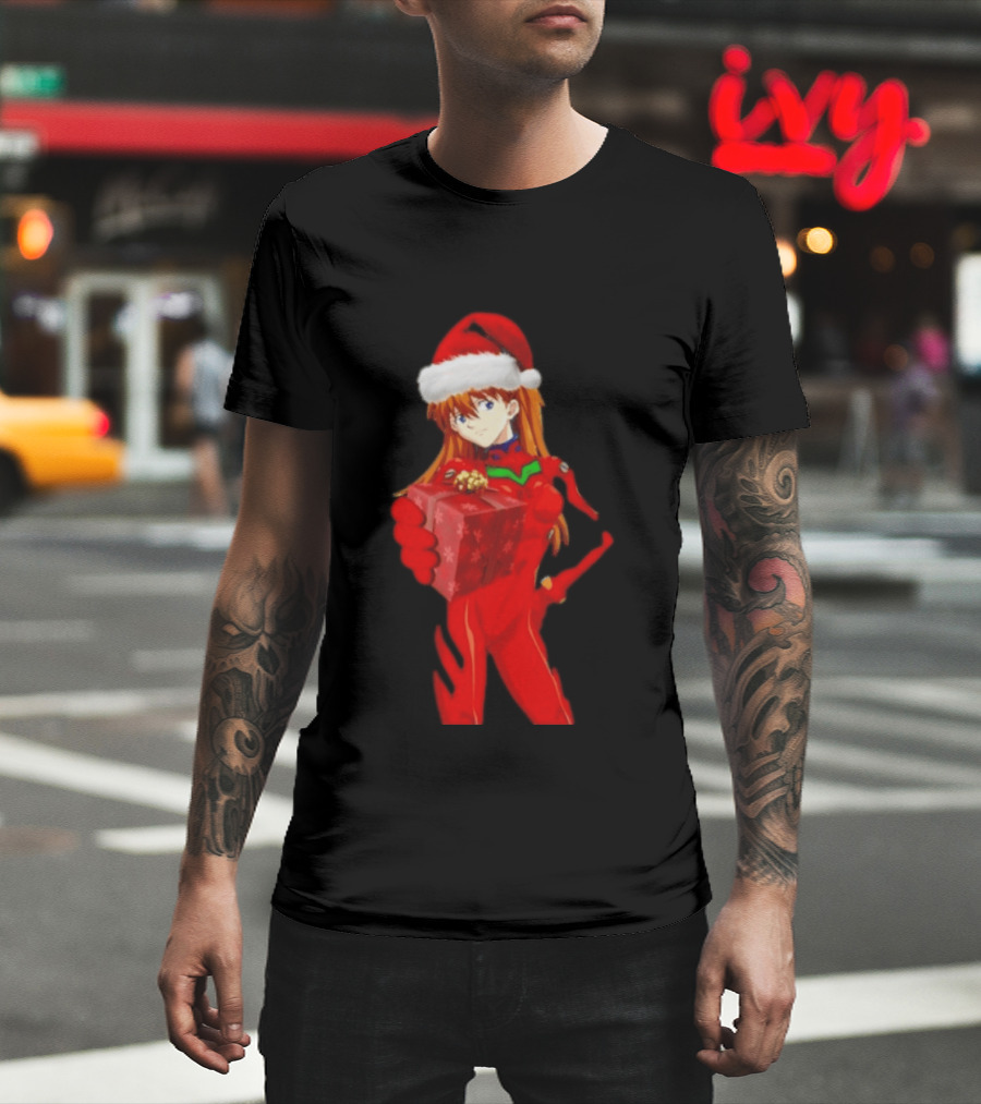 Asuka Christmas Present Neon Genesis Evangelion Anime T-Shirt