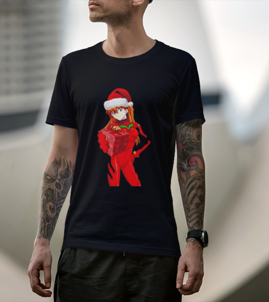 Asuka Christmas Present Neon Genesis Evangelion Anime T-Shirt