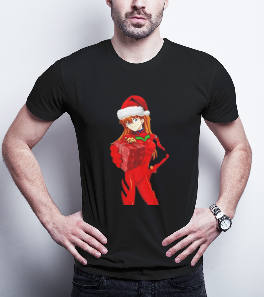 Asuka Christmas Present Neon Genesis Evangelion Anime T-Shirt