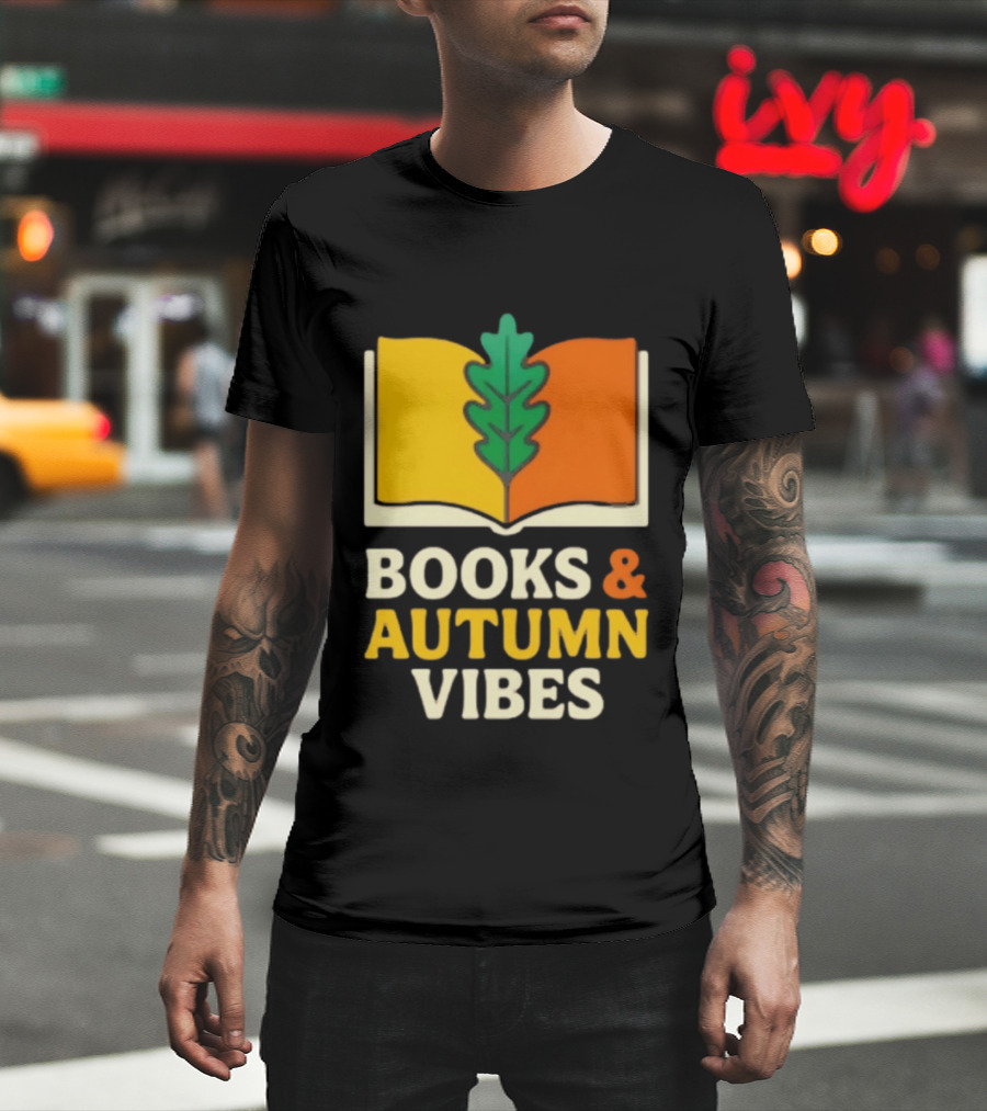 Books And Autumn Vibes Cozy Reading Season T-Shirt