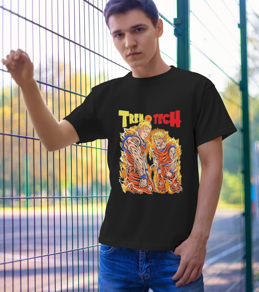 Tren Tech Dragon Ball Z Super Saiyan Goku Transformation Energy Burst T-Shirt
