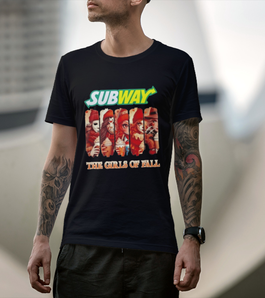 Trendy Subway The Girls Of Fall Cosplay Halloween T-Shirt