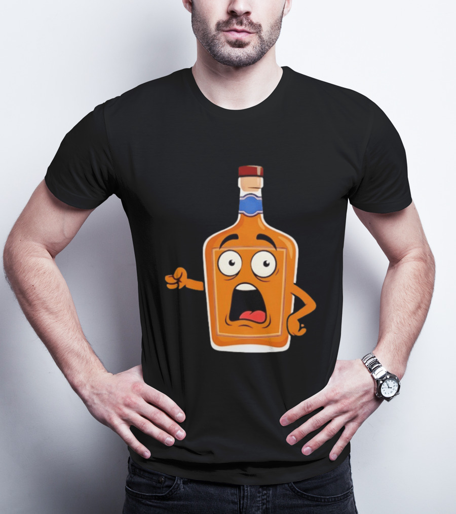 Tears Of The Left Whiskey Funny Cartoon Expression T-Shirt