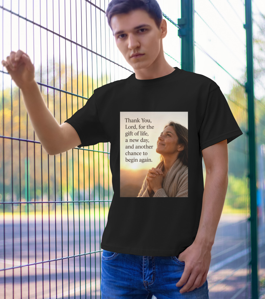 Thank You Lord For The Gift Of Life A New Day And Another Chance To Begin Again T-Shirt
