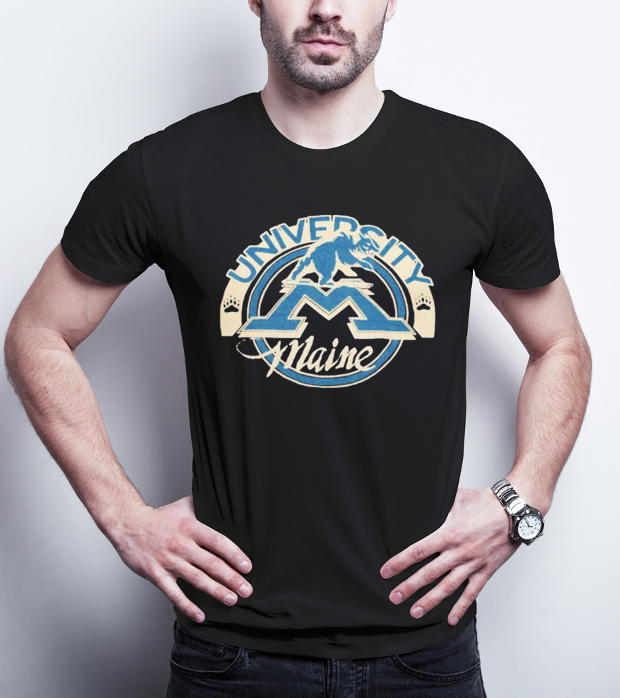 University Of Maine Bear Mascot Circular T-Shirt