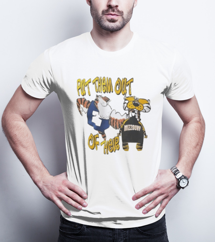 Put Them Out Of Their Mizzoury Auburn Tigers Missouri Tigers T-Shirt