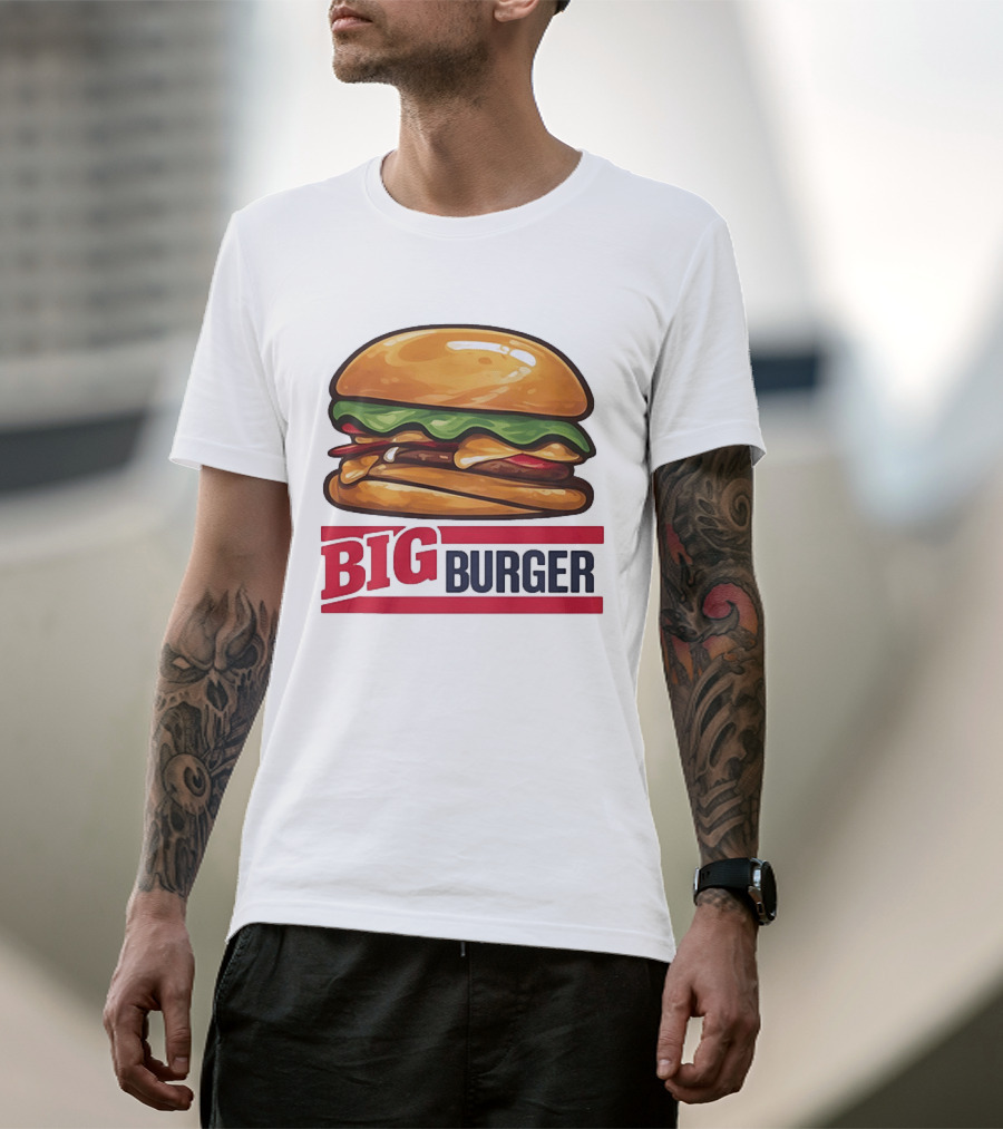 Big Burger Cheeseburger Fast Food Hamburger T-Shirt