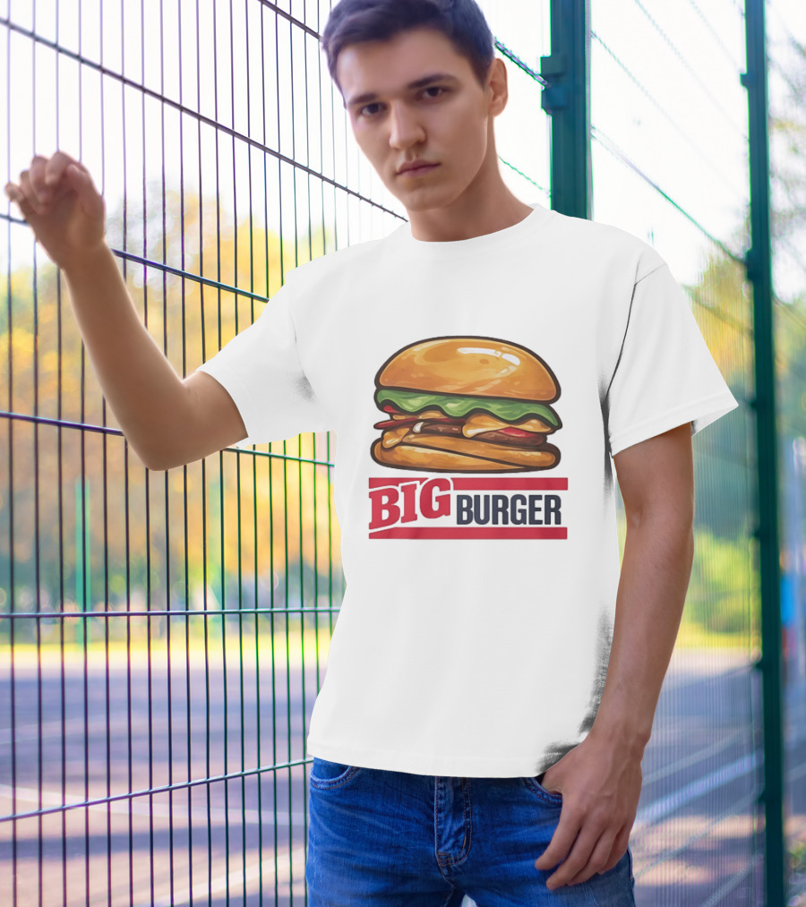 Big Burger Cheeseburger Fast Food Hamburger T-Shirt