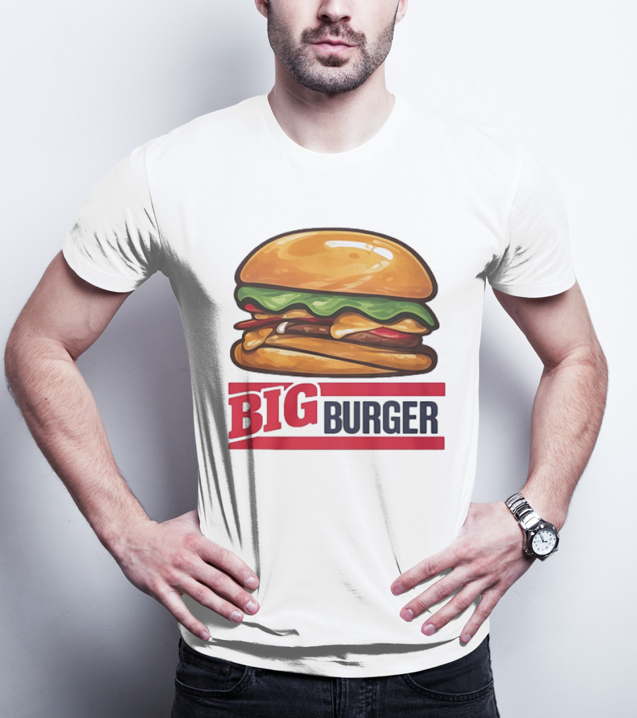 Big Burger Cheeseburger Fast Food Hamburger T-Shirt