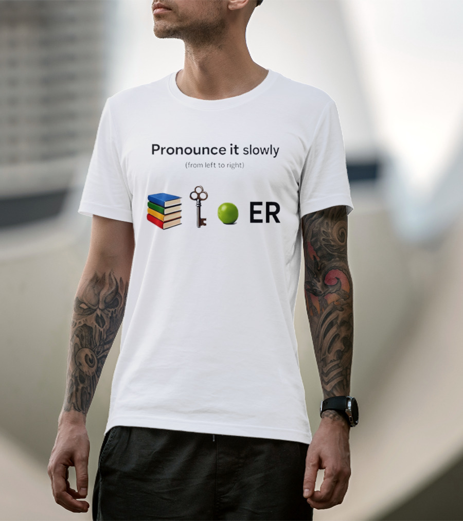 Pronounce It Slowly Books Key Lime ER Puzzle T-Shirt