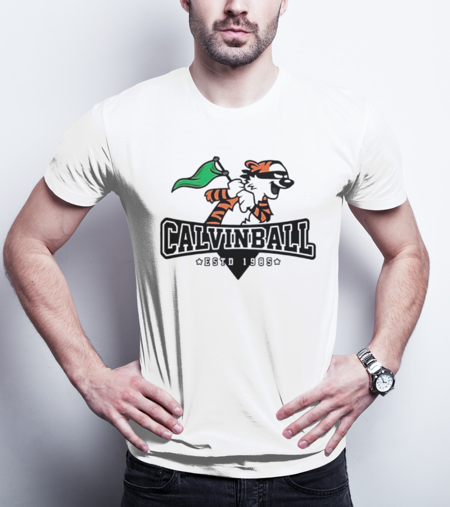Calvinball Estd 1985 Cartoon Character Playing Sports With Green Flag T-Shirt