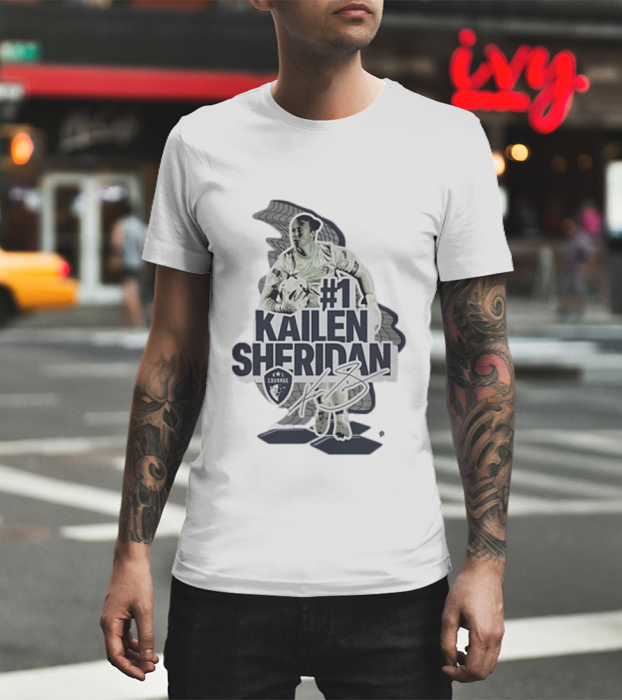 Kailen Sheridan North Carolina Courage #1 Signature Collection T-Shirt