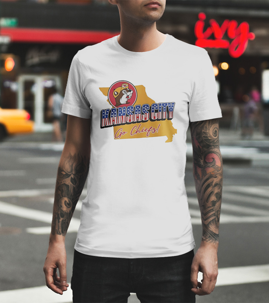 Kansas City Chiefs Buc Ees Go Chiefs Patriotic Kansas City T-Shirt