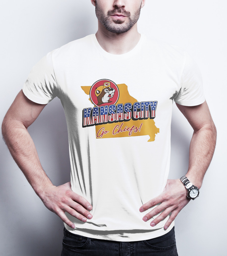 Kansas City Chiefs Buc Ees Go Chiefs Patriotic Kansas City T-Shirt
