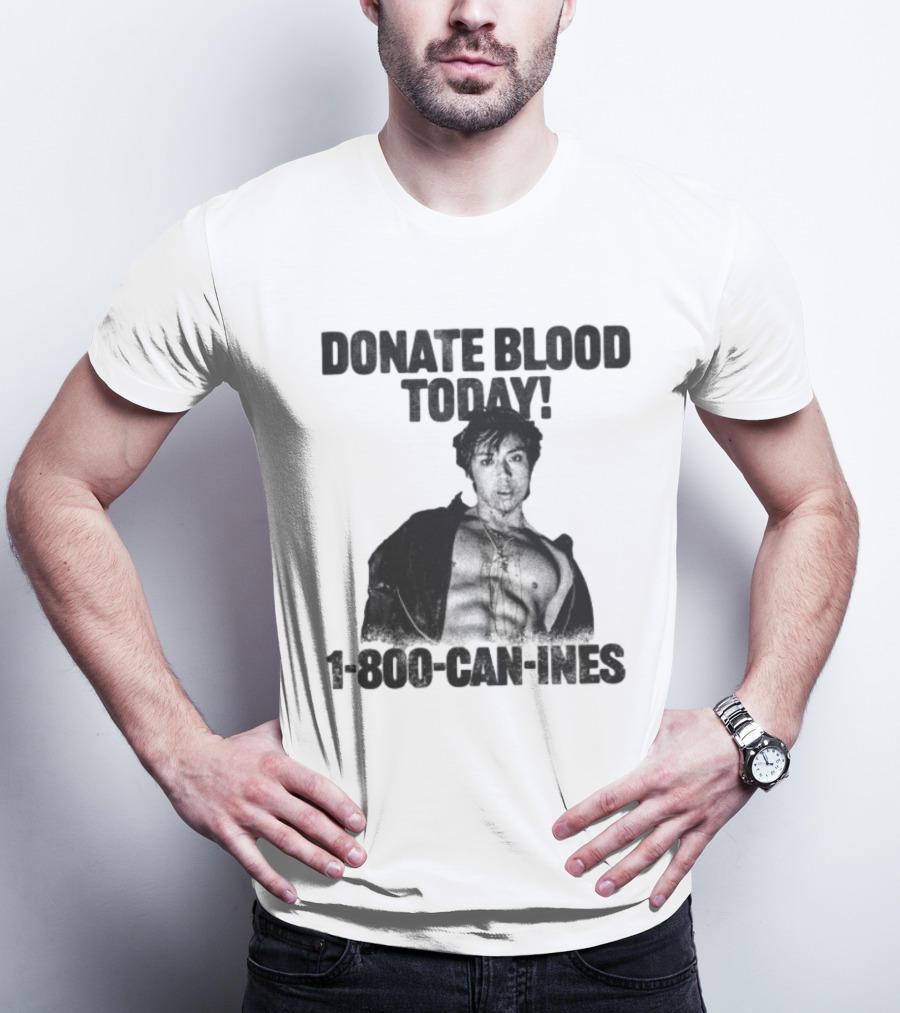 Mad Tsai Store Donate Blood Today 1 800 Can Ines White T-Shirt