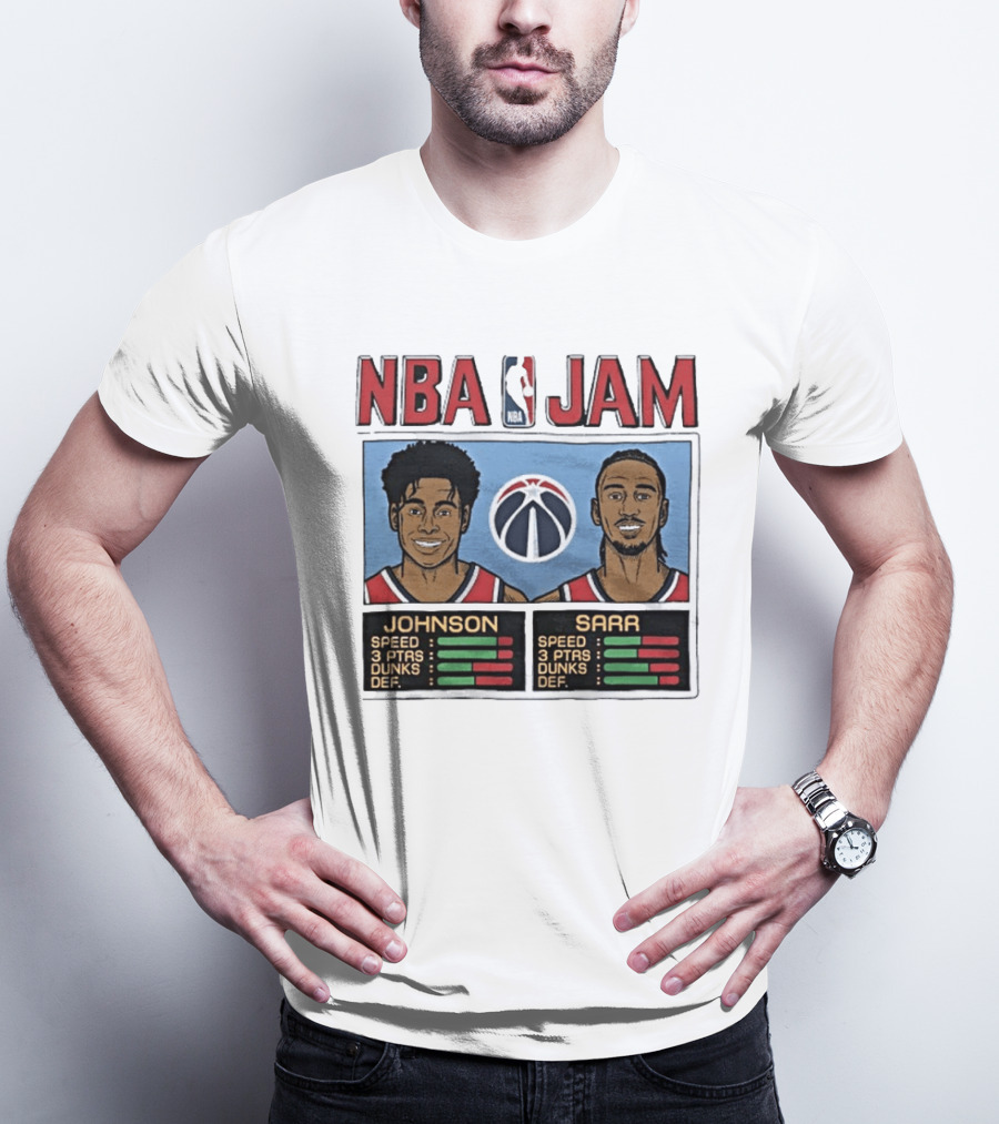 NBA Jam Wizards Johnson Alex Sarr Players Speed Points Dunks Defense T-Shirt
