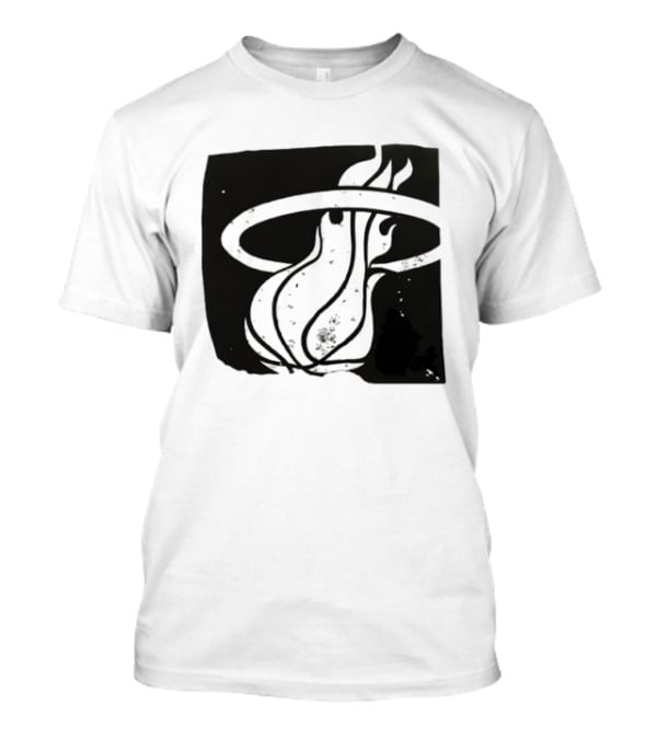 Miami Heat Basketball NBA Iconic Flaming Ball T-Shirt