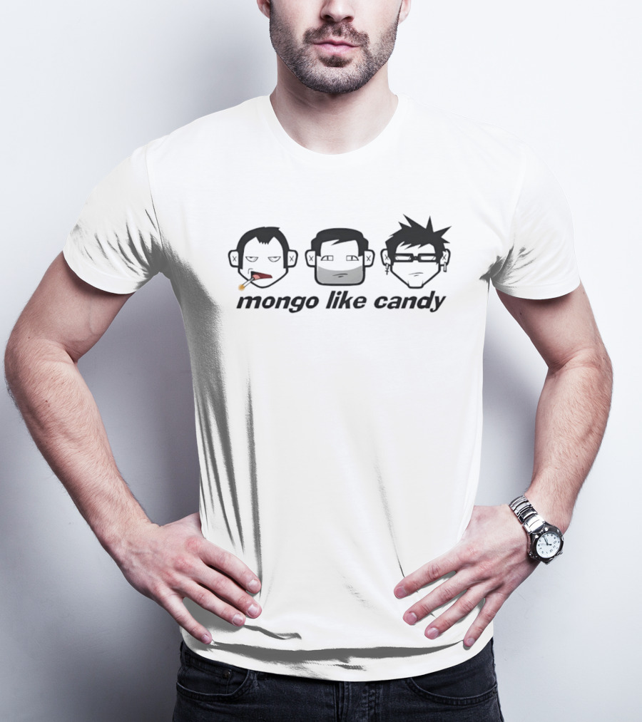 Mongo Like Candy Cartoon Character Trio Faces T-Shirt
