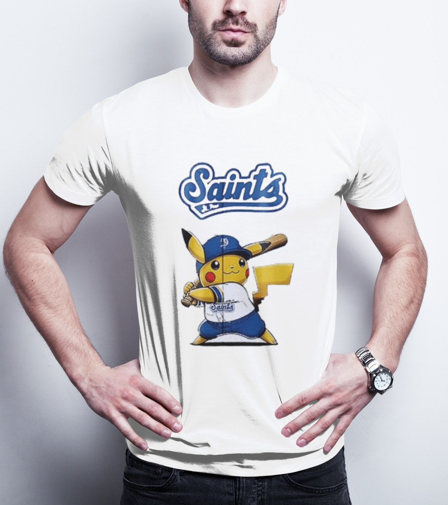 St Paul Saints Pikachu Baseball Collaboration T-Shirt