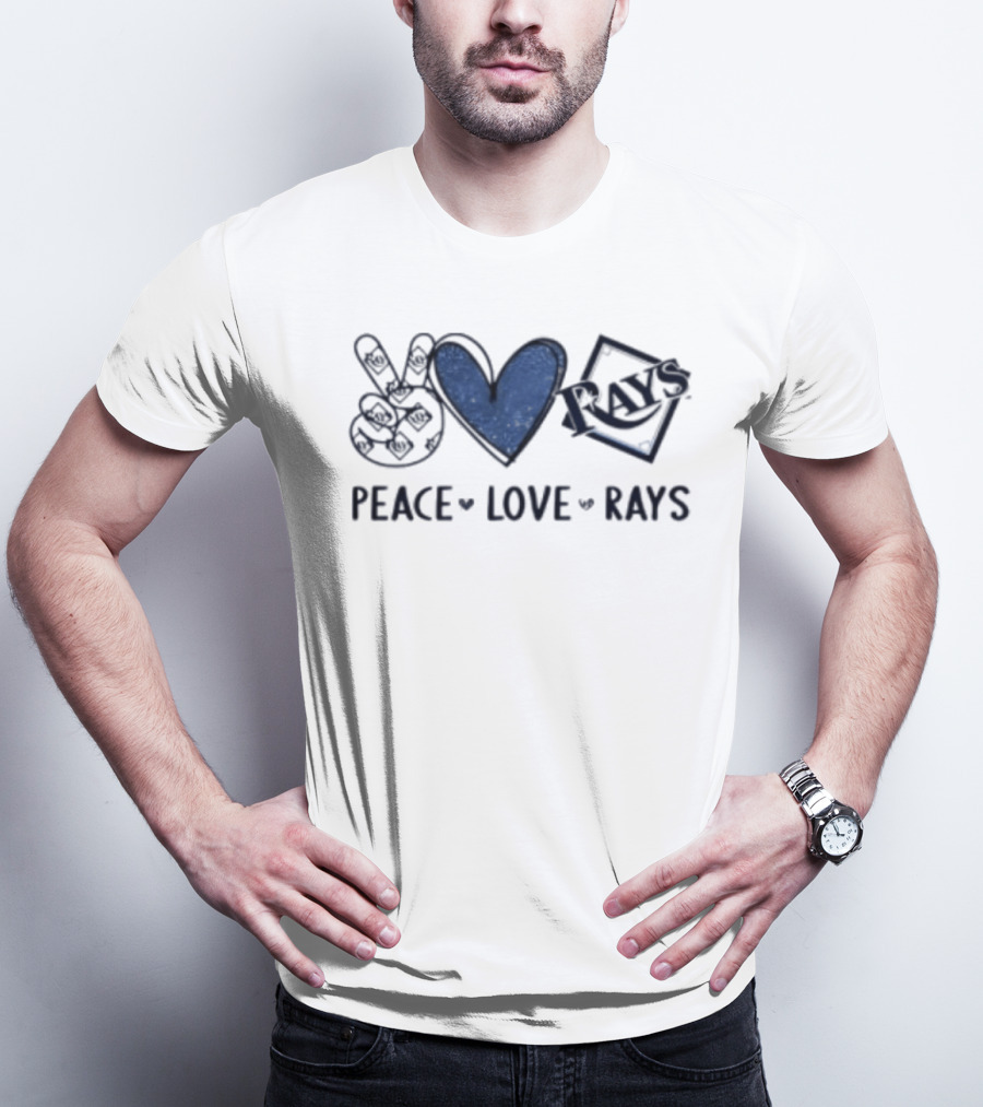 Peace Love Rays Tampa Bay Baseball Original T-Shirt