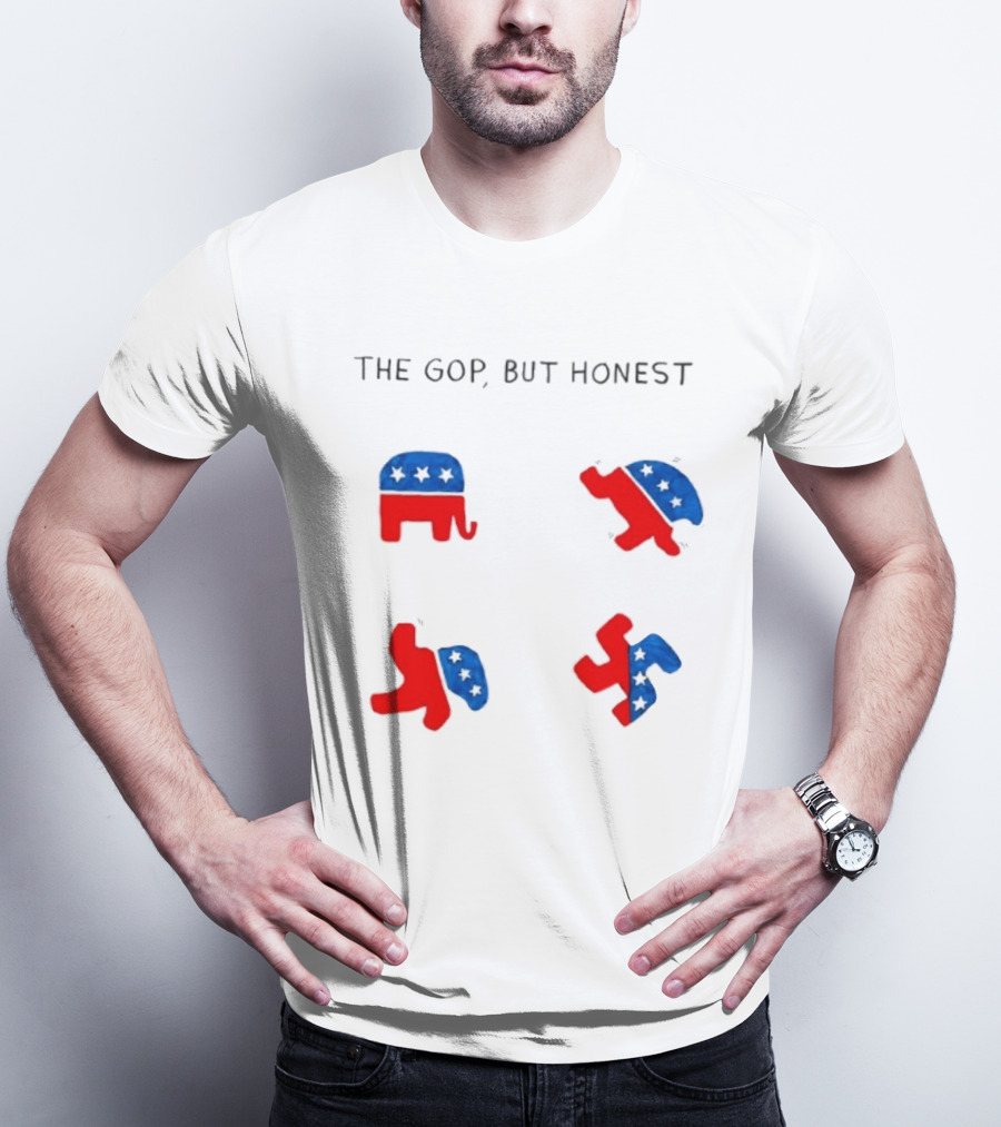 The GOP But Honest Republican Elephant Evolution T-Shirt