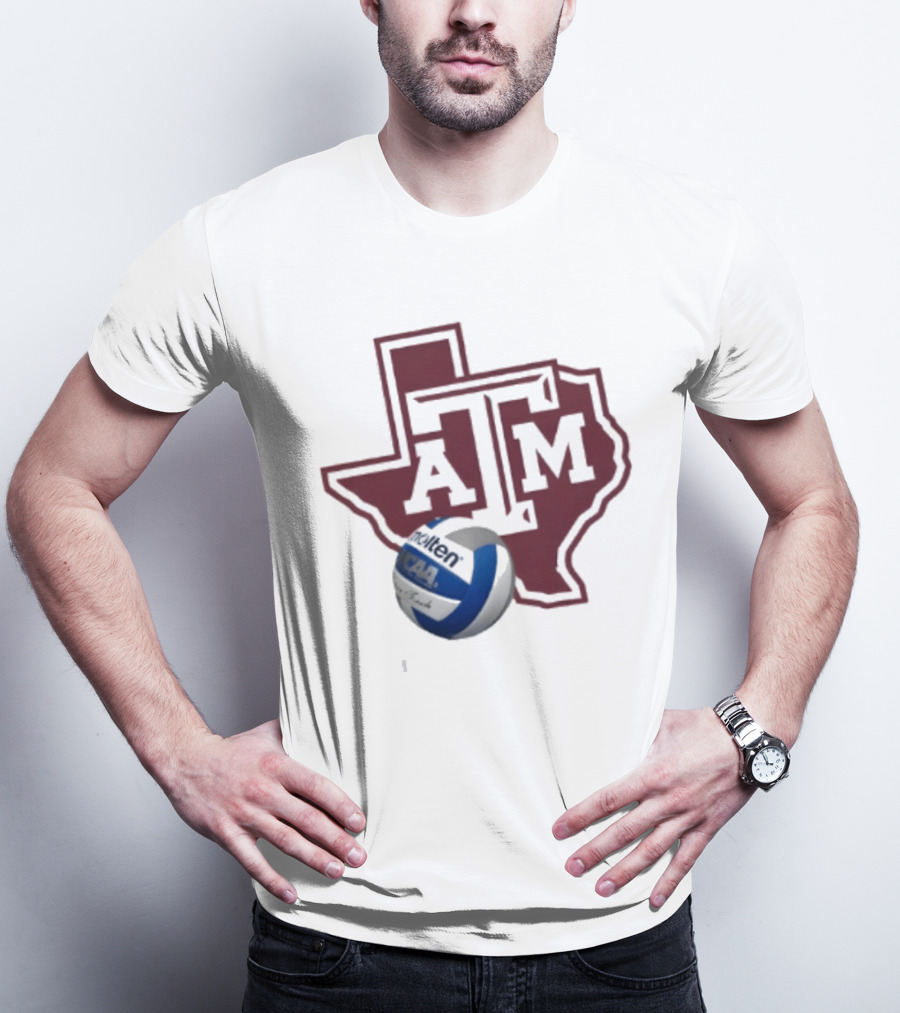 Texas A&M Aggies Volleyball Molten NCAA Map Team Spirit T-Shirt