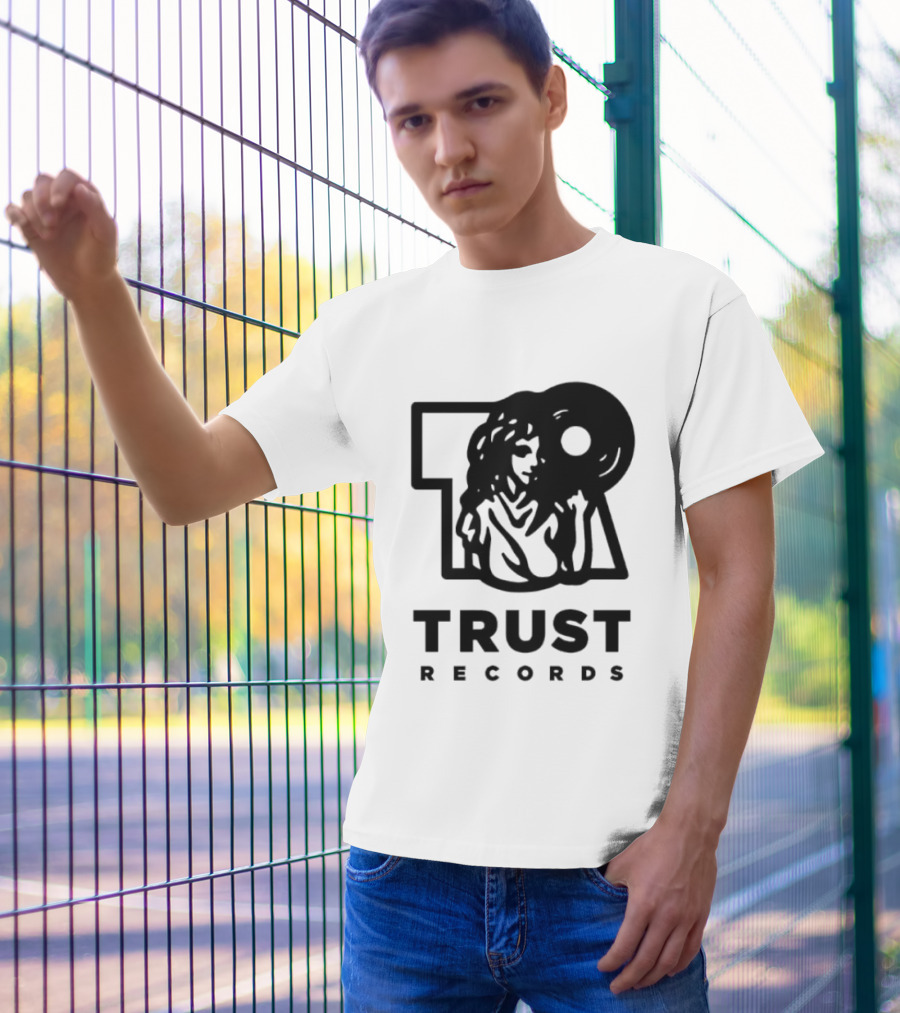 Trust Records Vinyl Spinning Woman T-Shirt