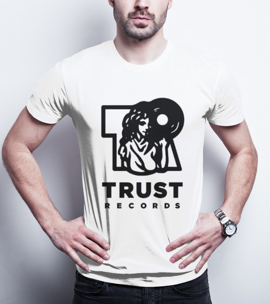 Trust Records Vinyl Spinning Woman T-Shirt