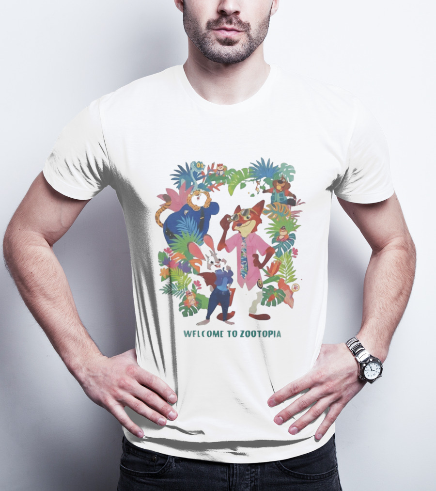 Welcome To Zootopia Enjoy Our Pawpsicle Jungle Adventure Characters T-Shirt