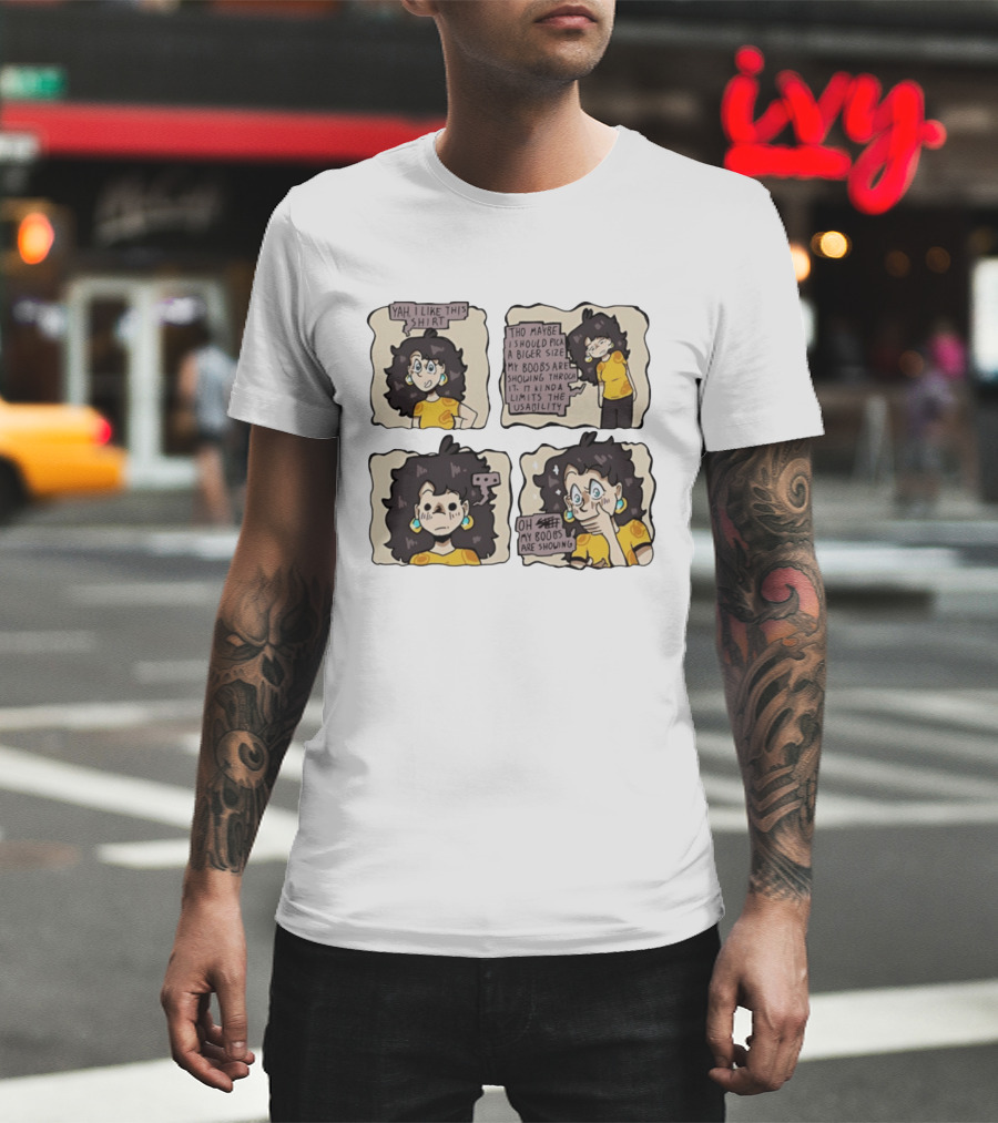 Yah I Like This Comic Strip Webcomic Oh My Boobs Are Showing Kinda Limits Usability T-Shirt