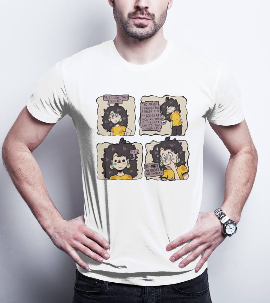 Yah I Like This Comic Strip Webcomic Oh My Boobs Are Showing Kinda Limits Usability T-Shirt