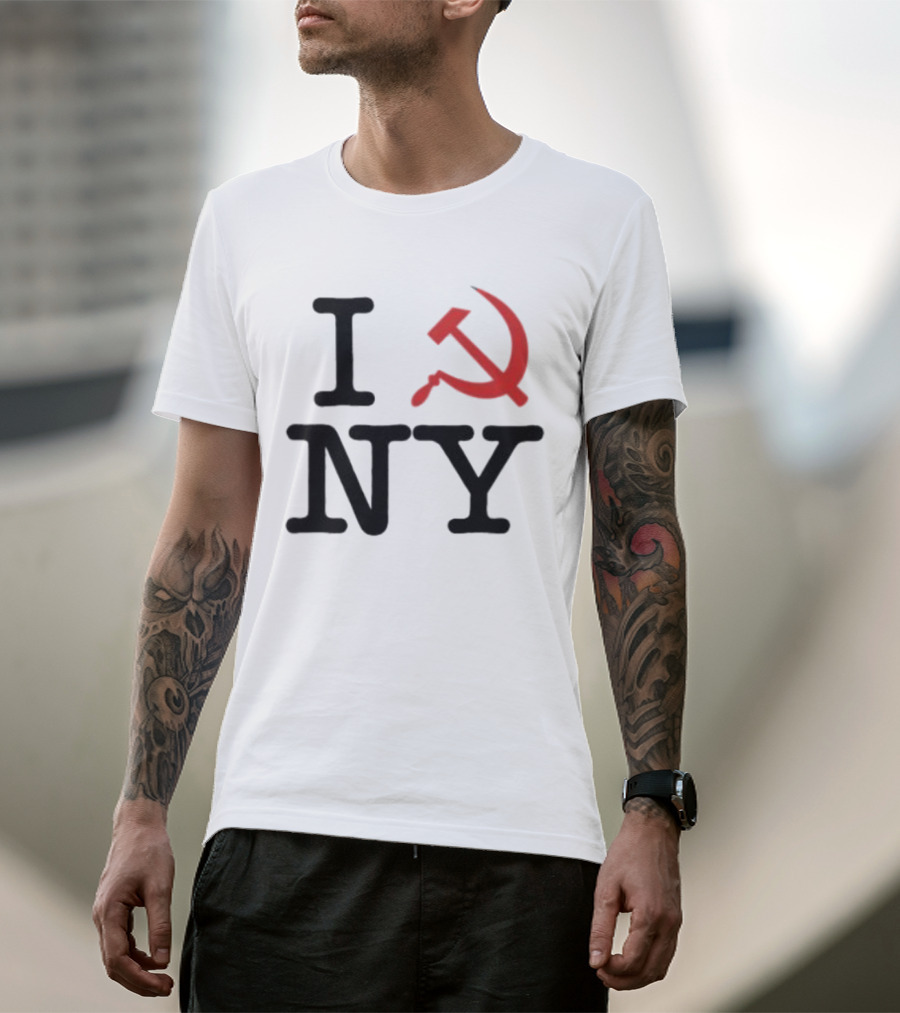 I Love NY Zohran Mamdani Hammer And Sickle T-Shirt