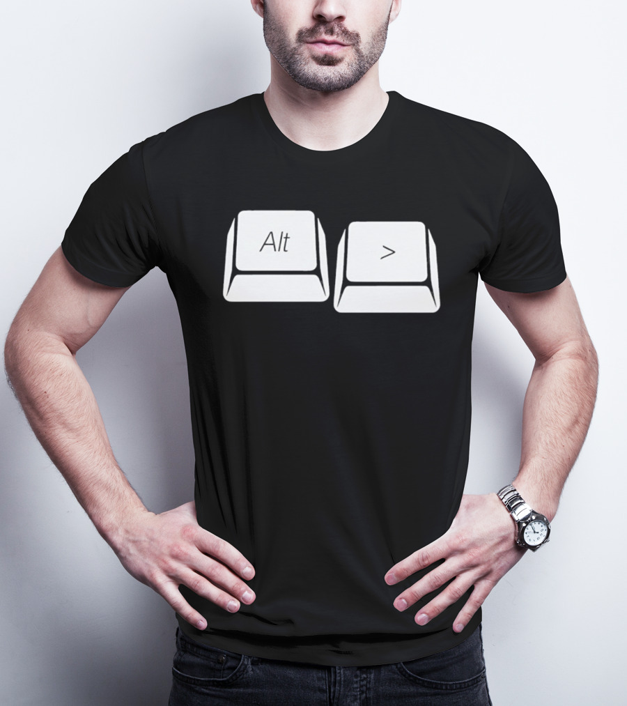 Alt Greater Than Keyboard Keys Shortcut T-Shirt