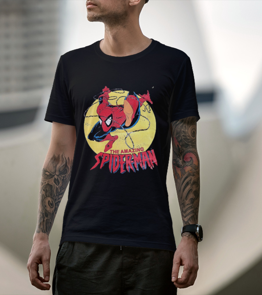 Amazing Spider Man Distressed Marvel Superhero Webslinger T-Shirt