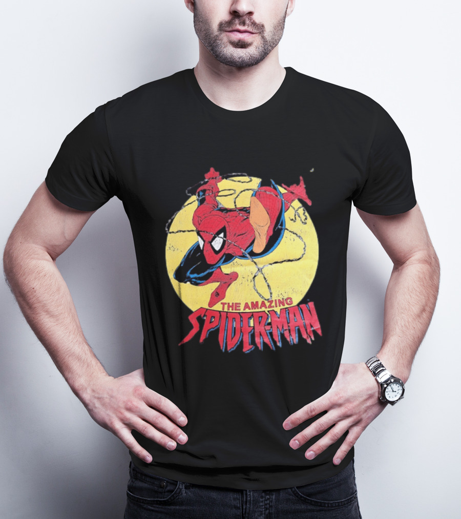 Amazing Spider Man Distressed Marvel Superhero Webslinger T-Shirt