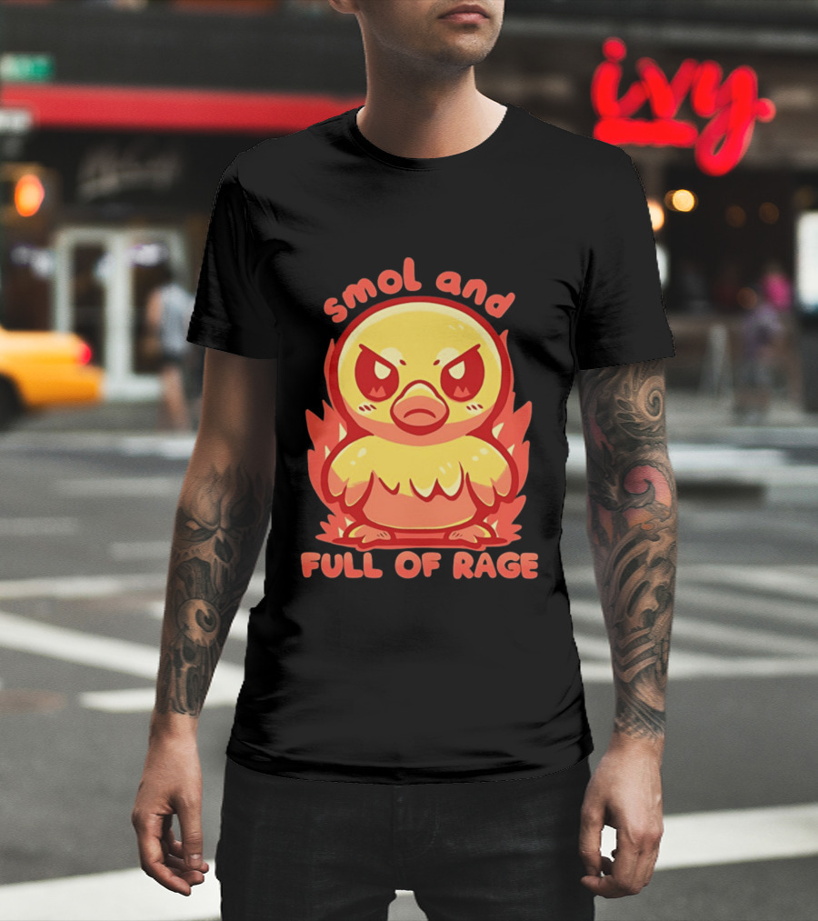 Smol And Full Of Rage Angry Duck T-Shirt