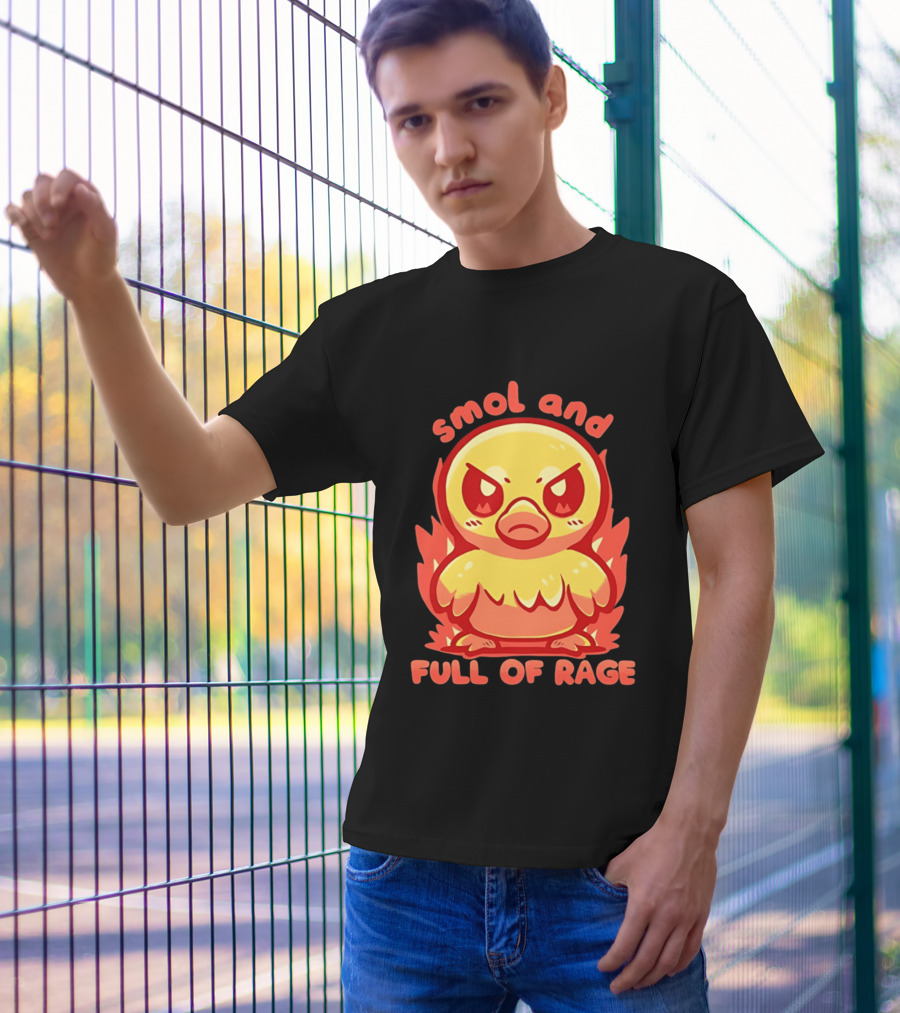 Smol And Full Of Rage Angry Duck T-Shirt