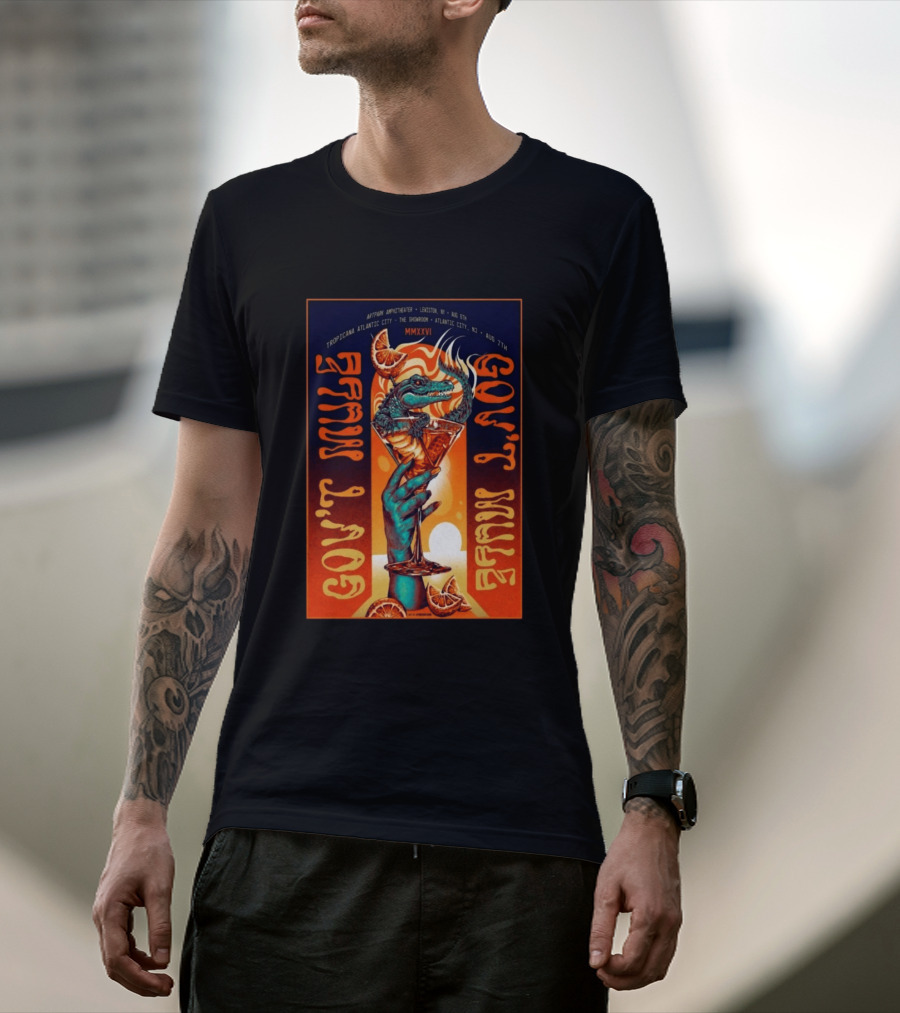 Gov't Mule August 7 Tropicana Showroom Atlantic City MMXXVI Alligator Cocktail T-Shirt