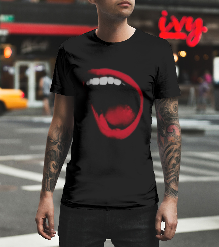 Benjamin Ingrosso Store Mouth European Tour Red Lips Open Mouth Image T-Shirt
