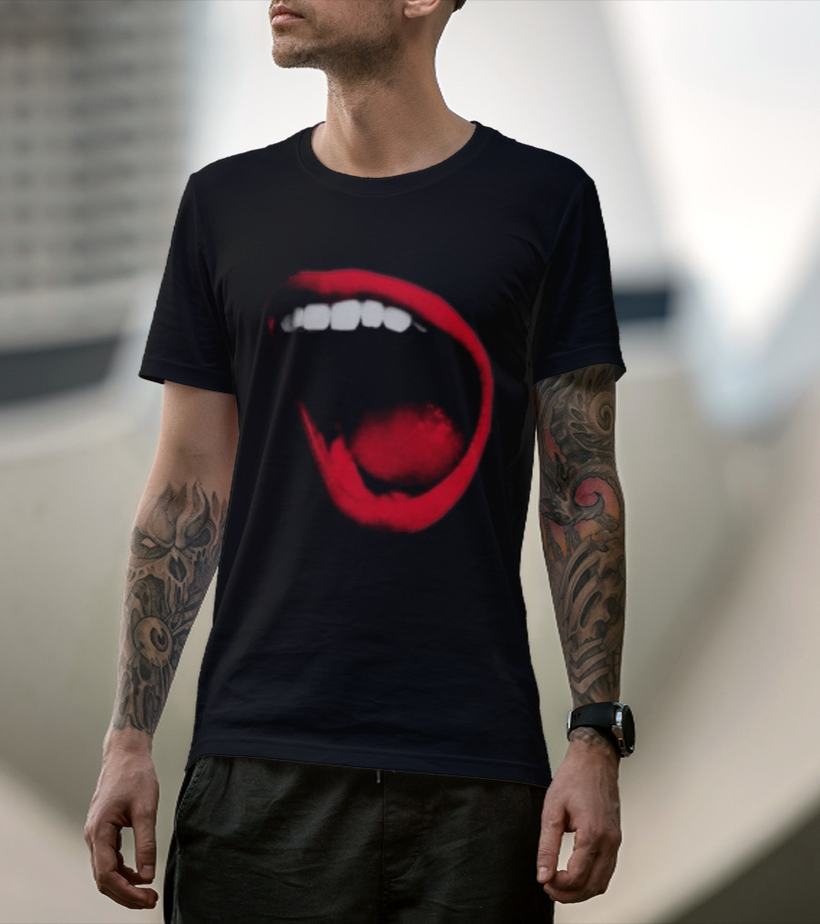 Benjamin Ingrosso Store Mouth European Tour Red Lips Open Mouth Image T-Shirt