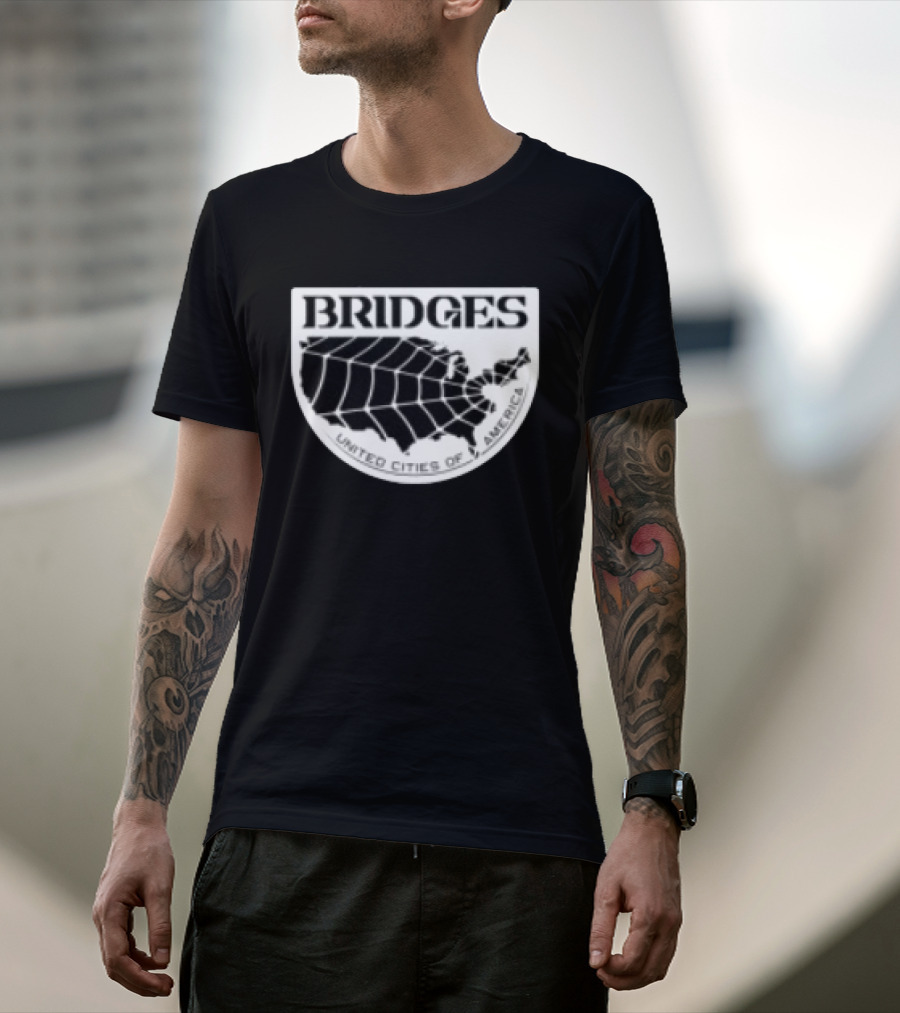Brain Dead X Death Stranding Bridges United Cities Of America T-Shirt