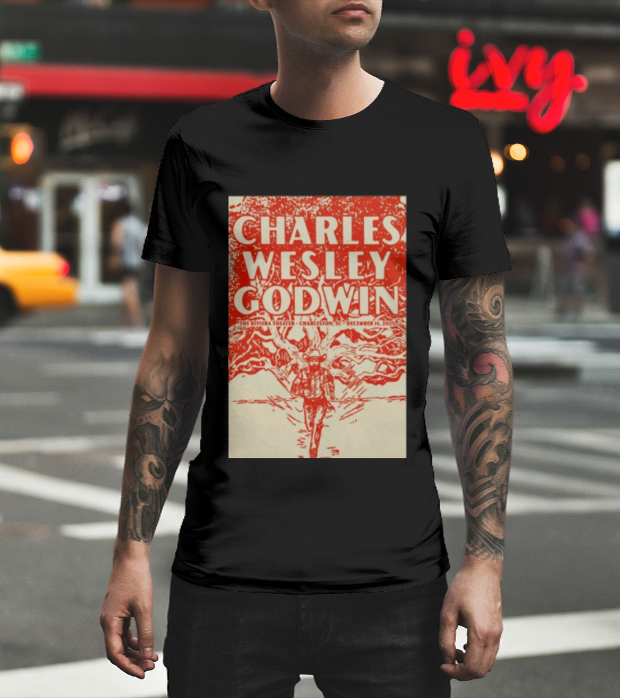 Charles Wesley Godwin Live At The Riviera Theater Charleston SC December 14 2025 T-Shirt